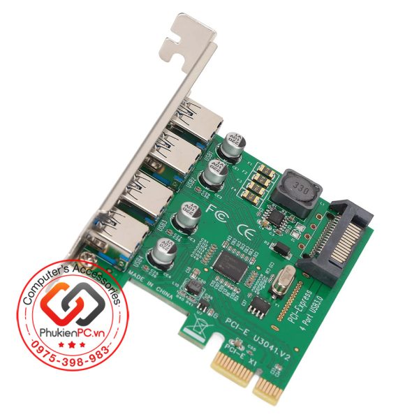 Card chuyển đổi PCI-E to 4 USB 3.0 Chipset NEC D720201 chất lượng cao