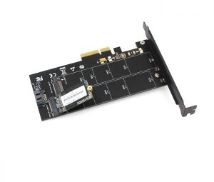 Card SSD M2 NVMe PCIe, M2 SATA 22110 2280 to PCI-E 4X có quạt tản nhiệt