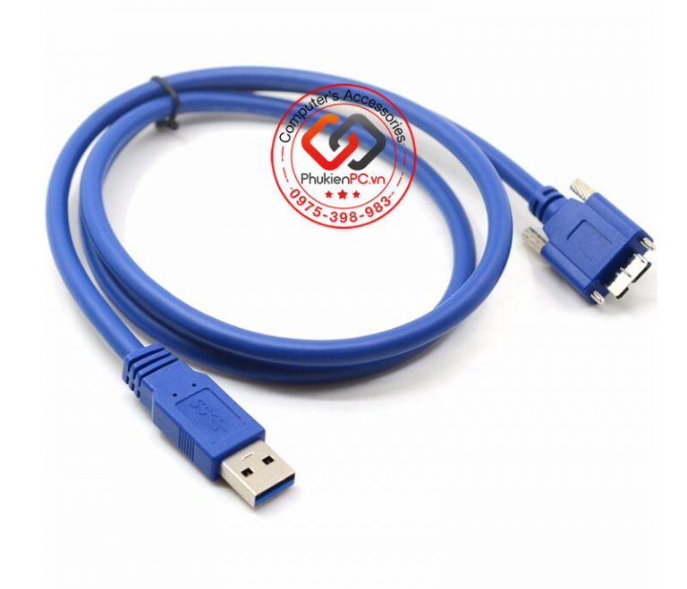 Cáp ổ cứng USB 3.0 AM to Micro BM bắt vít 3M