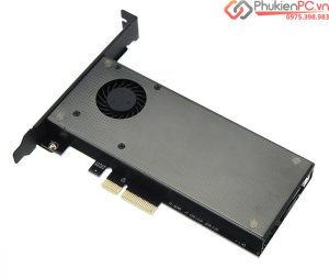 Card SSD M2 NVMe PCIe, M2 SATA 22110 2280 to PCI-E 4X có quạt tản nhiệt