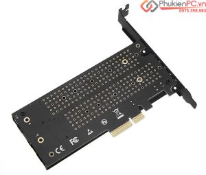 Card SSD M2 NVMe PCIe, M2 SATA 22110 2280 to PCI-E 4X có quạt tản nhiệt