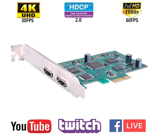 Card PCI-e to HDMI Capture 1080P60hz hỗ trợ SDK ghi hình Live Stream