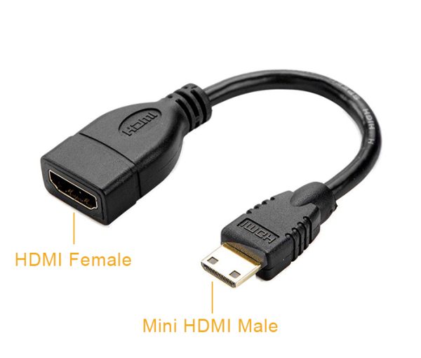 Cáp Mini HDMI to HDMI Female chân cái