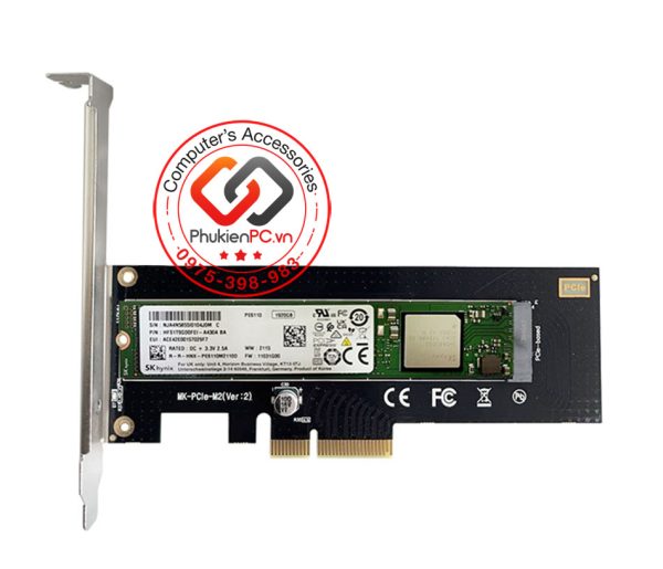 Card SSD M2 NVMe PCIe 22110 2280 to PCI-E 4X