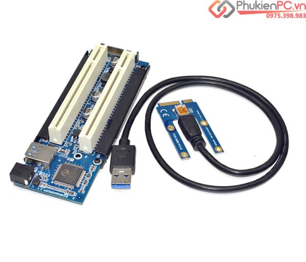 Riser Mini PCIe to Dual PCI Extend Card USB 3.0