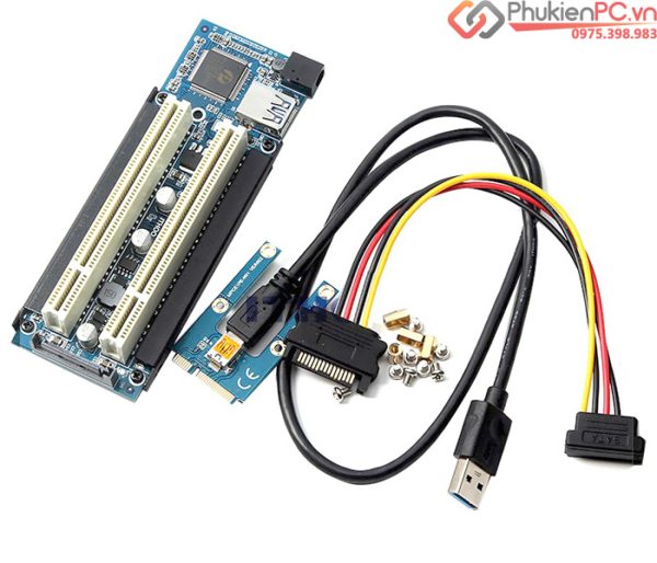 Riser Mini PCIe to Dual PCI Extend Card USB 3.0