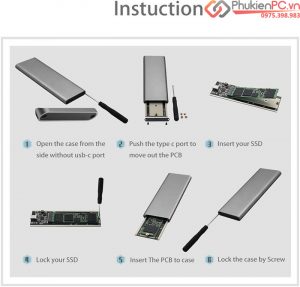Box M2 SATA 2280 to USB 3.0 vỏ nhôm