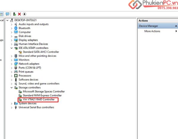 Card PCI to SATA IDE chipset VT6421