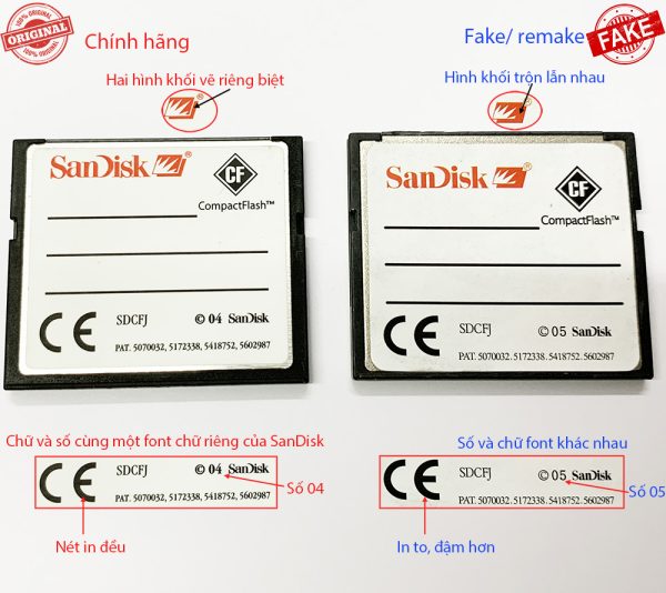 Thẻ nhớ CF Compact Flash Card Sandisk 2GB chuyên dùng cho máy CNC, cơ ...