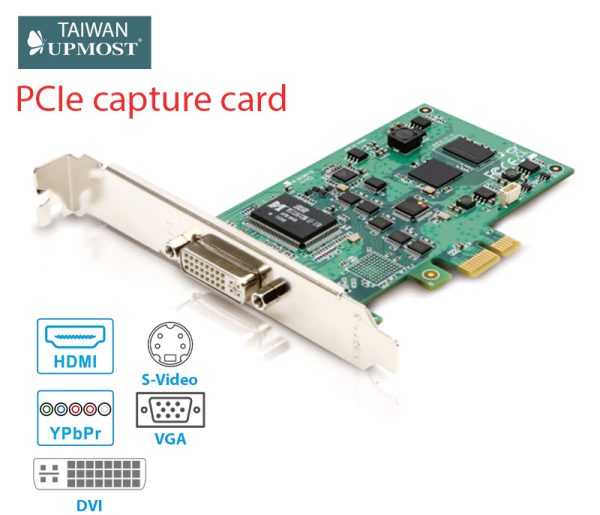 Card PCIe Capture HDMI VGA DVI S-Video RCA Component Upmost UPG705DVI