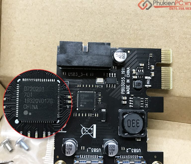 Card PCI-E to 2 USB 3.0, 20Pin Nec Renesas 720201