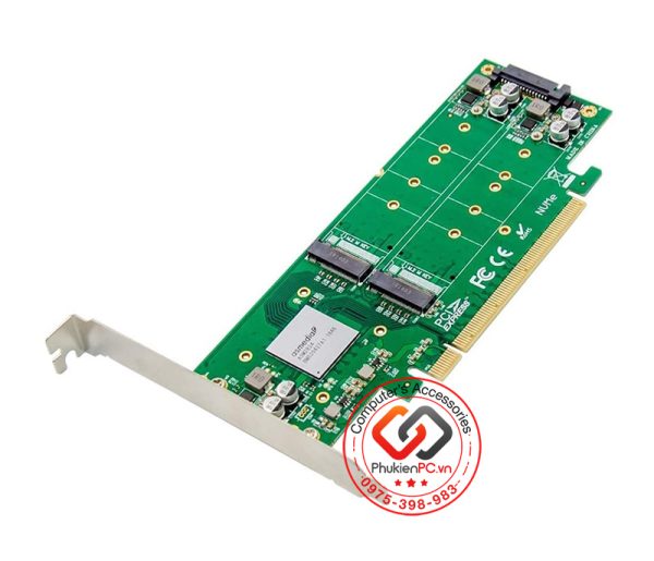 Card PCIe 3.0 X16 to 4 Port M.2 NVMe SSD