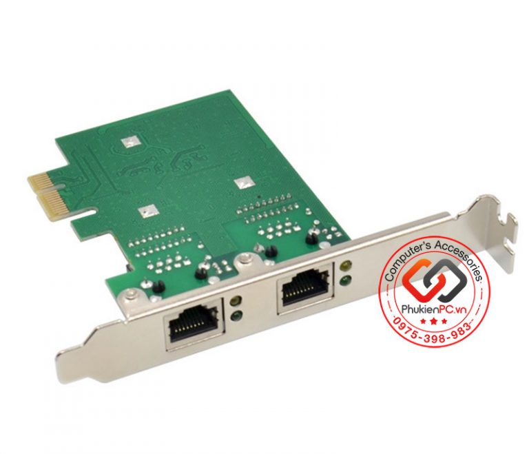 Card mạng PCIe to Dual 2 LAN 10/100/1000 chipset RTL8111