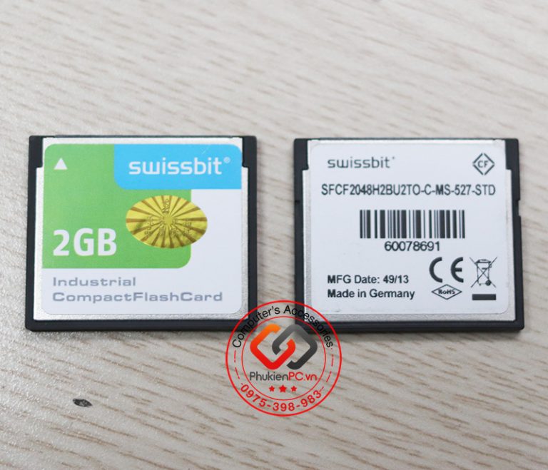 Thẻ nhớ CF Card Swissbit 2GB industrial công nghiệp bộ nhớ SLC cho máy ...