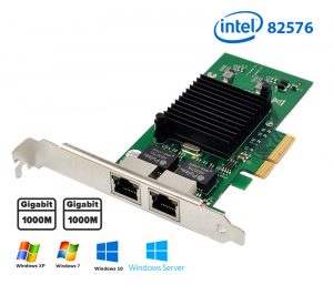 Card mạng PCI-e 4x Gigabit Dual 2 RJ45 Port NIC 10/100/1000Mbps Server ...