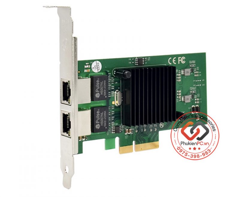 Card mạng PCI-e 4x Gigabit Dual 2 RJ45 Port NIC 10/100/1000Mbps Server ...