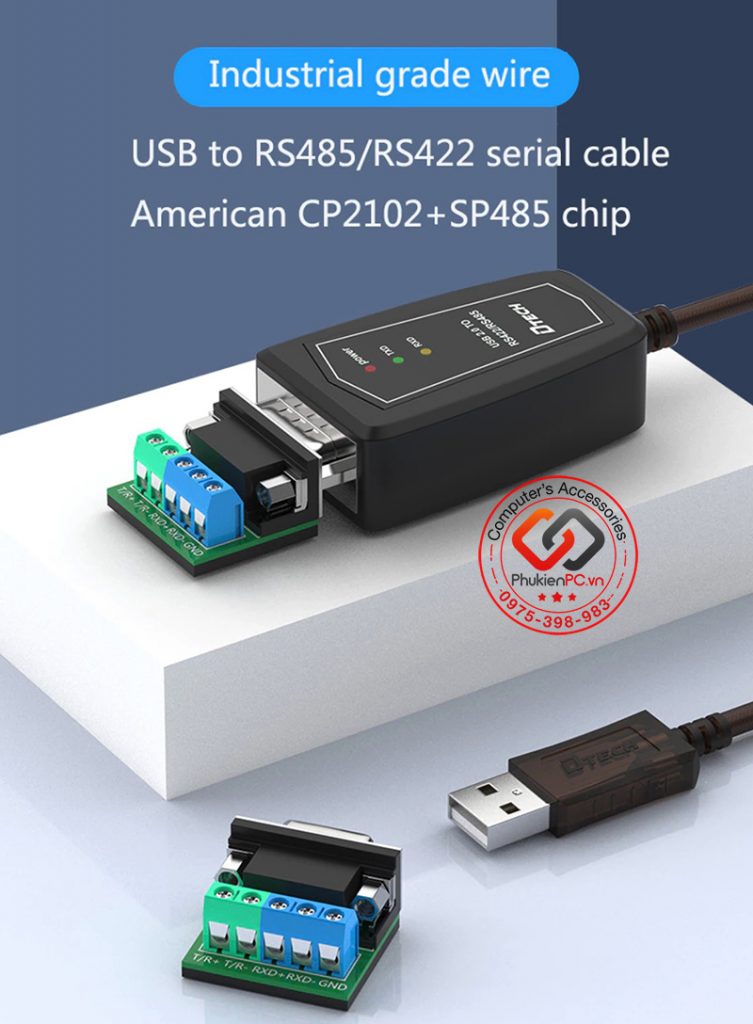 Một số thiết bị chuyển đổi USB sang RS422, RS485 dài 1.2M 3M 5M chính hãng