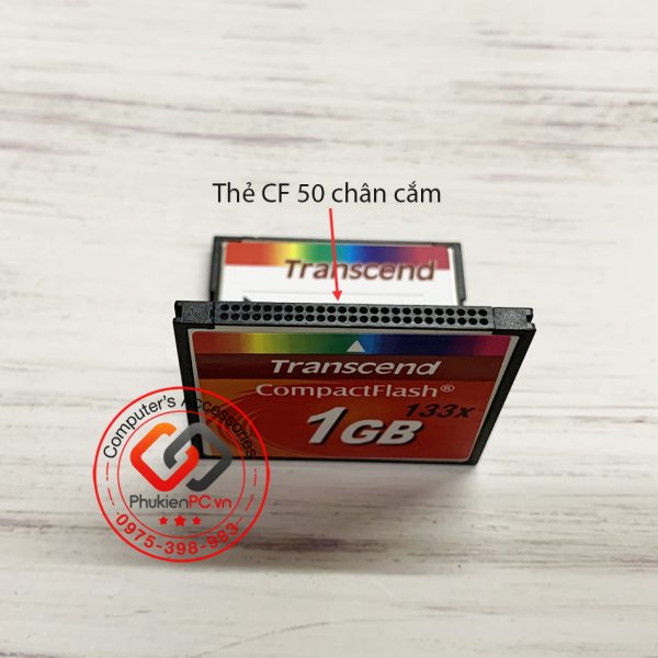 Thẻ nhớ Transcend CF Compact Flash 1GB (133x) chuyên dùng cho máy CNC