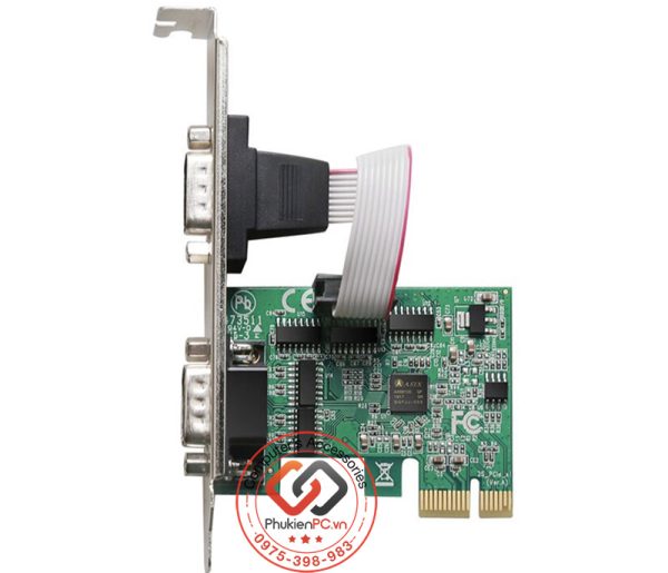 Card PCI-E sang 2 COM RS232 Chip AX99100