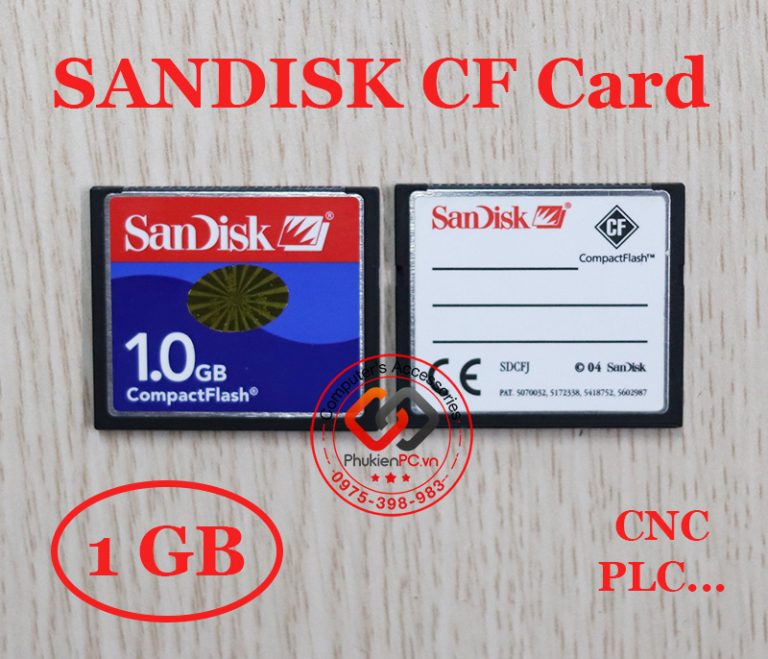 Thẻ nhớ CF Card Sandisk 1GB chuyên dụng cho máy CNC