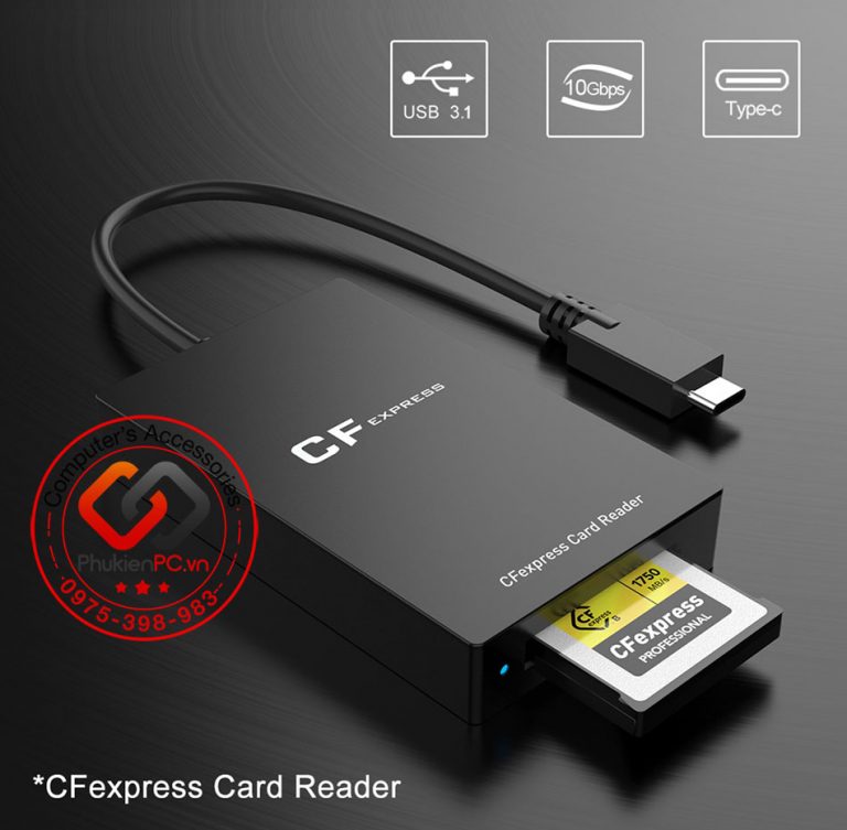 Đầu đọc thẻ nhớ CF Express Type-B tốc độ 10Gb USB 3.1 Type C GEN2