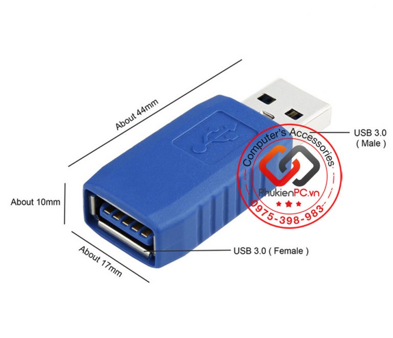 Đầu nối USB 3.0 AM-AF (đực-cái)