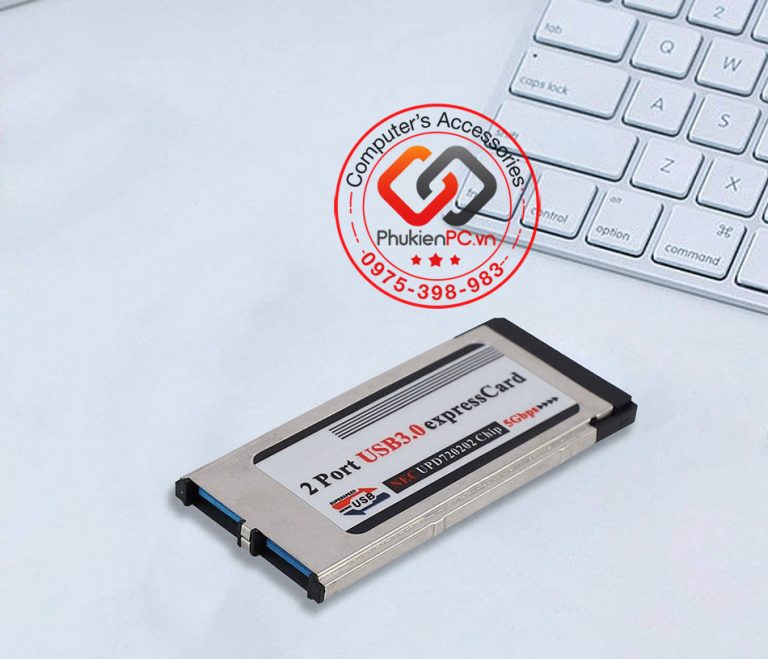 Expresscard 34mm ra 2 USB 3.0 chip NEC, thêm 2 cổng USB cho Laptop