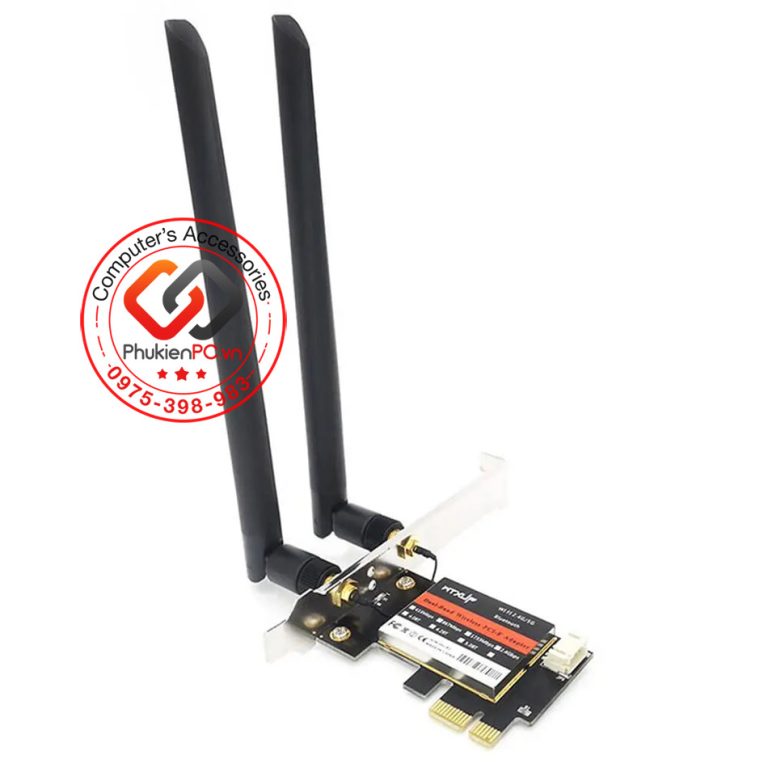 Card PCIE thu wifi, Bluetooth 4.0 5G, 2.4G Dual Band AC7260