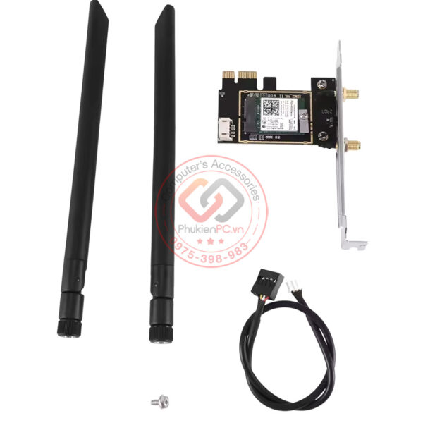 Card PCIE thu wifi, Bluetooth 4.0 5G, 2.4G Dual Band AC7260
