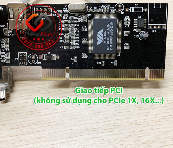 Card PCI Firewire 3 Port 1394A 6Pin, 1 Port 1394 4pin