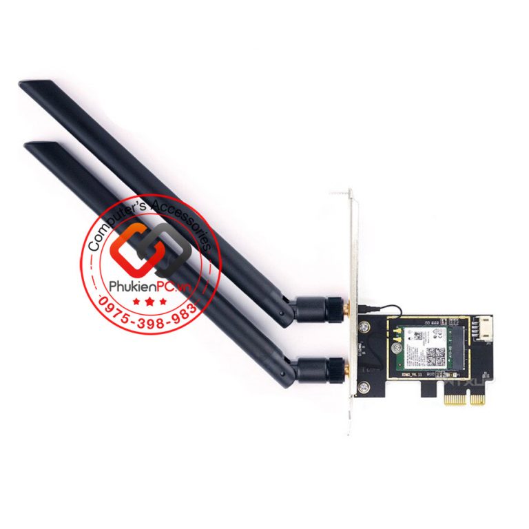 Card PCIE Wifi 6E/5G/2.4Ghz Intel AX210 tốc độ siêu nhanh 2400mbps cho máy tính bàn, máy đồng bộ