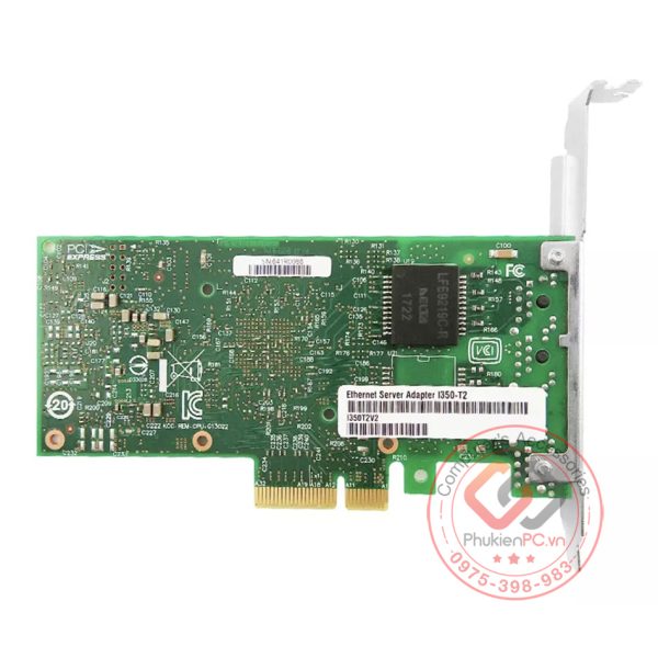 Card mạng PCIe 4x to 2 Gigabit Ethernet intel i350-T2 cho PC, server, máy chủ