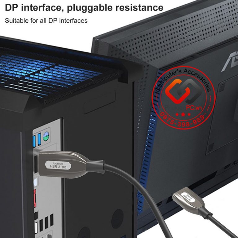 Dây cáp Displayport 1.4 sợi quang Fiber Optic dài 15M 8K 60hz 4K 144hz ...
