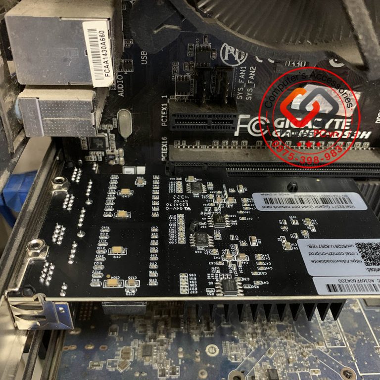 Card mạng PCIe to Quad 4 LAN Gigabits Ethernet intel 82571 cho PC, Server
