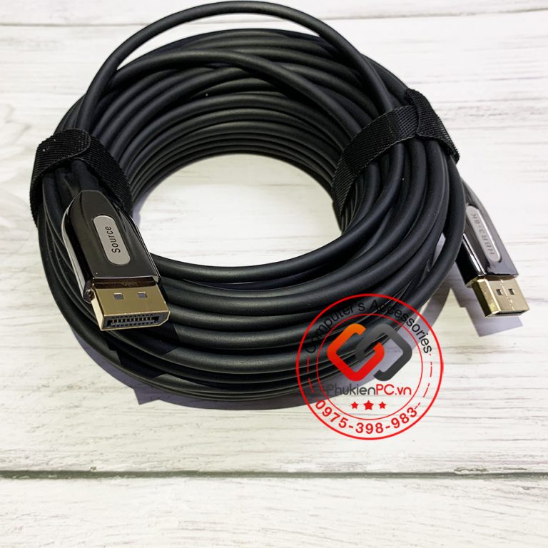 Dây cáp Displayport 1.4 sợi quang Fiber Optic dài 15M 8K 60hz 4K 144hz ...
