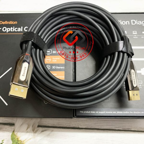 Nơi bán dây Cáp Displayport Fiber sợi quang từ 1M 2M...10M 15M 20M 25M 30M