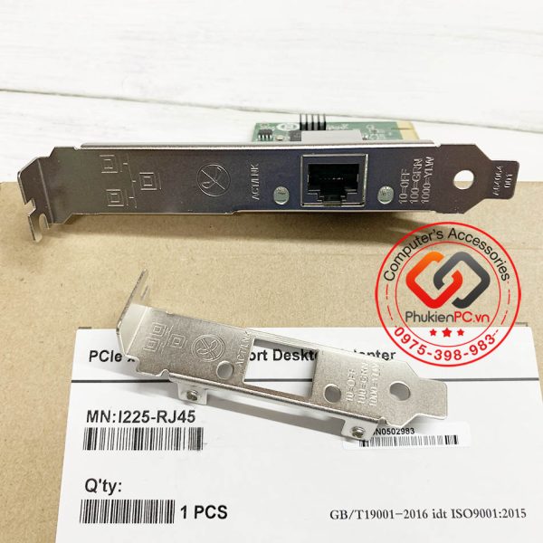 Card mạng PCIe 1x to LAN Ethernet 2.5G intel i225