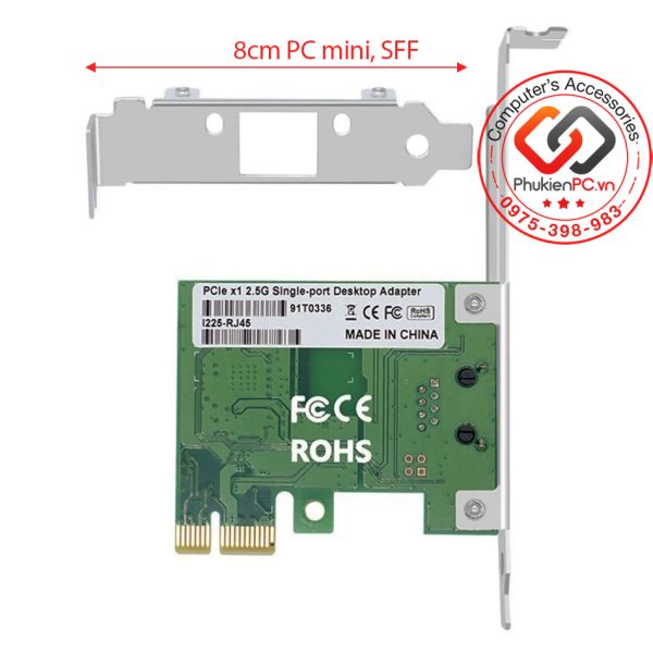 Card mạng PCIe 1x to LAN Ethernet 2.5G intel i225