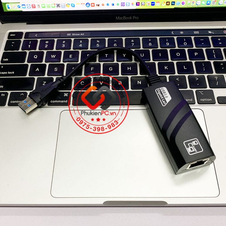 Cáp USB sang LAN Ethernet 100 Mbps tự nhận driver cho Macbook, Laptop, PC