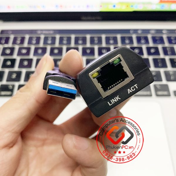 Cáp USB sang LAN Ethernet 100 Mbps tự nhận driver cho Macbook, Laptop, PC