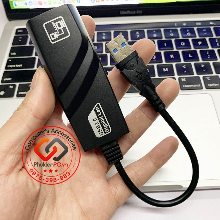 Cáp USB sang LAN Ethernet 100 Mbps tự nhận driver cho Macbook, Laptop, PC