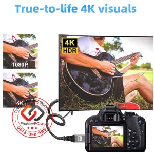 Cáp Micro HDMI to HDMI 4K dài 2M