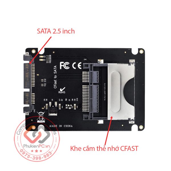 Adapter chuyển đổi CFast 2.0 sang SATA, sao lưu dữ liệu thẻ CFast vào ...
