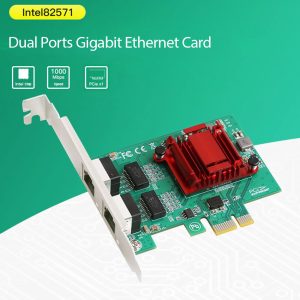 Card mạng PCIe to Dual 2 Port LAN Gigabits Ethernet intel 82571
