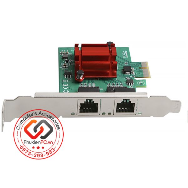 Card mạng PCIe to Dual 2 Port LAN Gigabits Ethernet intel 82571
