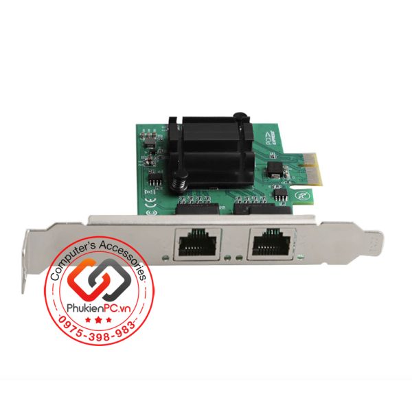 Card mạng PCIe to Dual 2 Port LAN Gigabits Ethernet intel 82571
