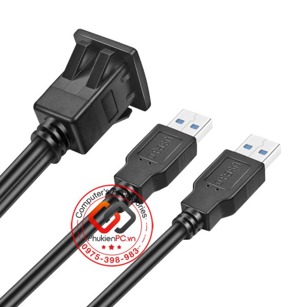 Dây cáp nối dài 2 Port USB 3.0 gắn Panel, thành máy