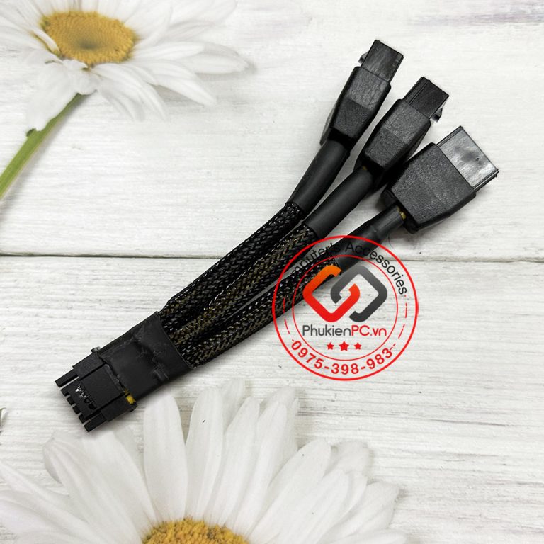 Cáp nguồn 3 8PIN to 16pin 12+4pin cho Nvidia RTX 4090 4080 3090