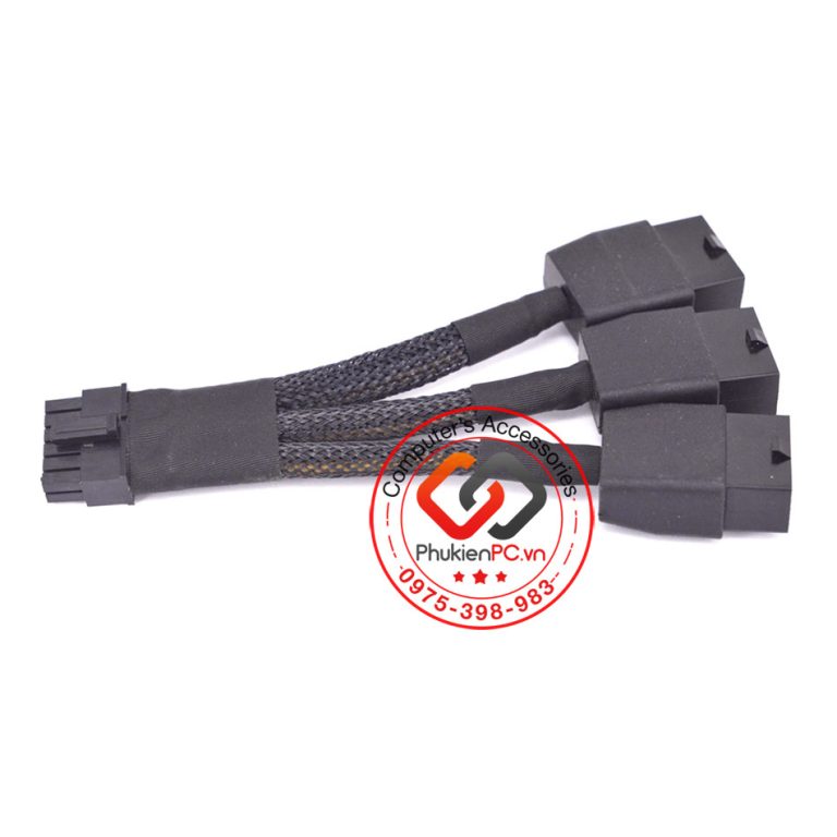Cáp nguồn 3 8PIN to 16pin 12+4pin cho Nvidia RTX 4090 4080 3090
