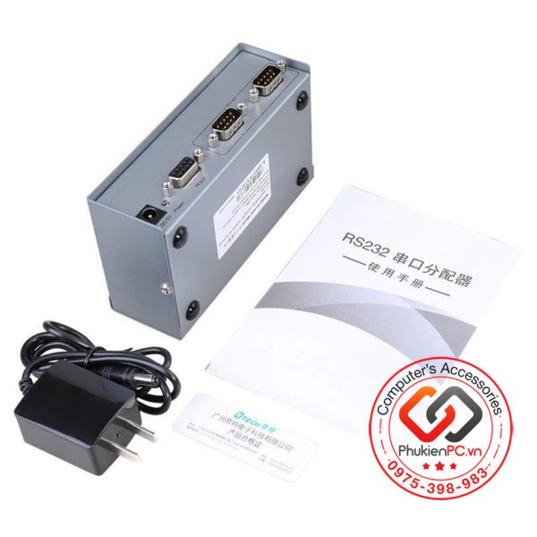Bộ chia RS232 1 ra 2 chính hãng Dtech DT-5047